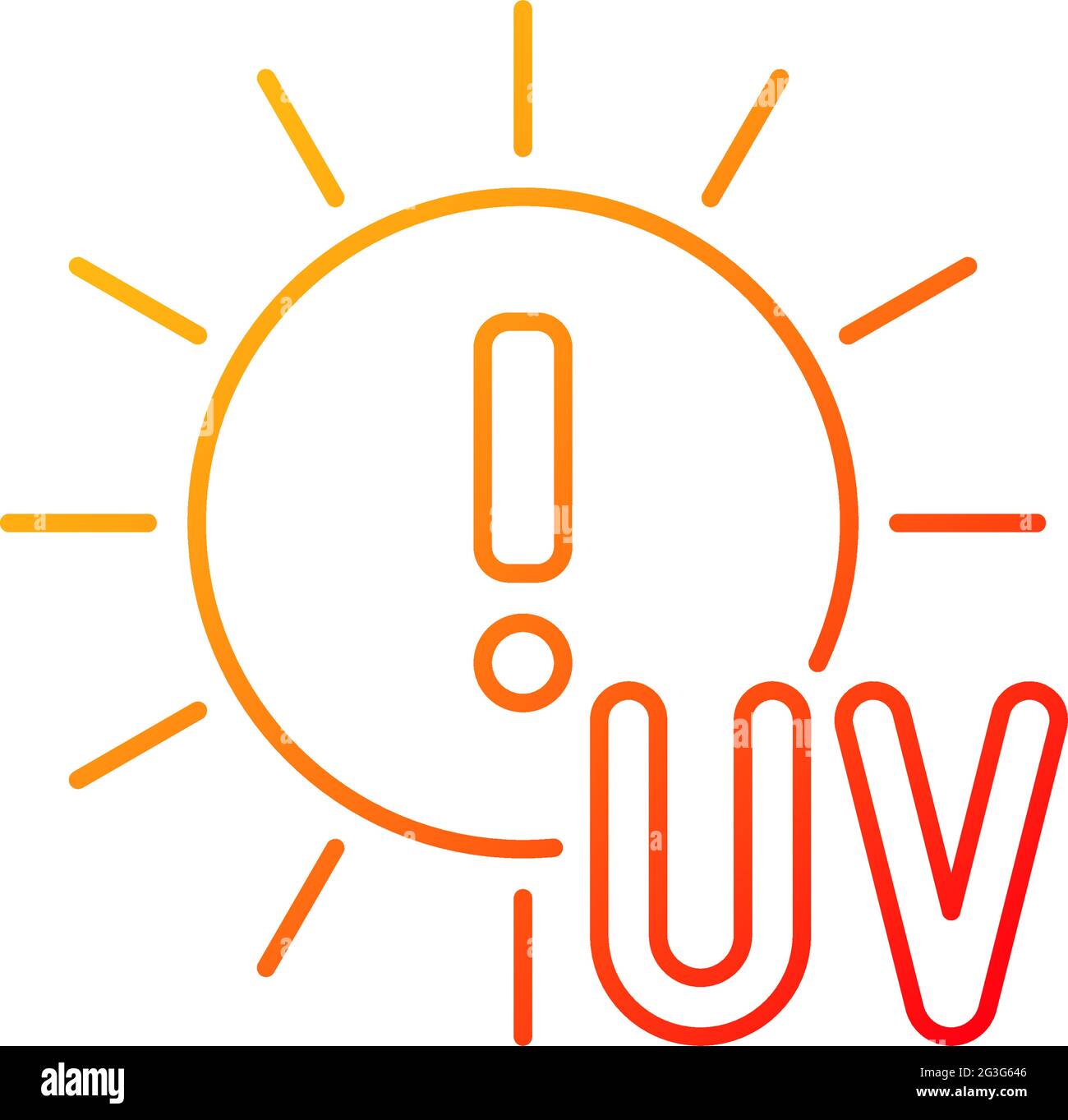 Danger of UV rays gradient linear vector icon Stock Vector Image & Art ...