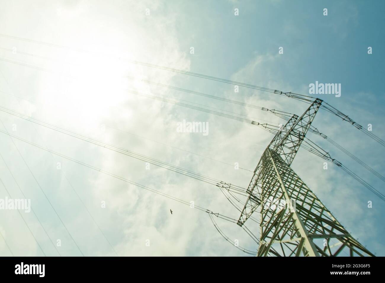 Power supply line Stock Photo - Alamy