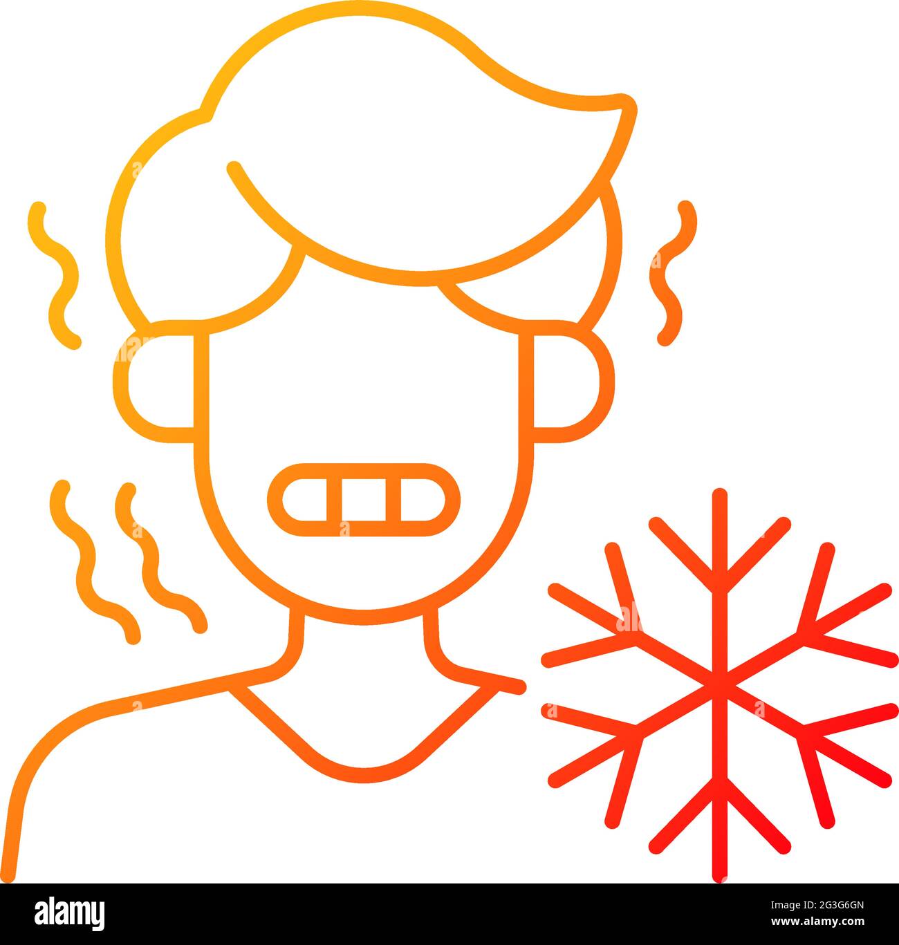 Chills gradient linear vector icon Stock Vector Image & Art - Alamy