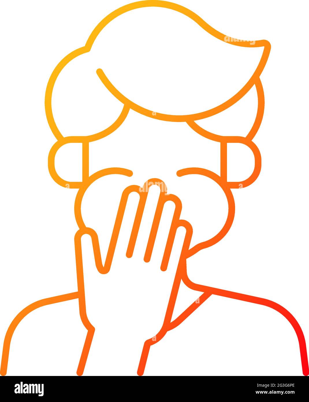 Nausea gradient linear vector icon Stock Vector Image & Art - Alamy