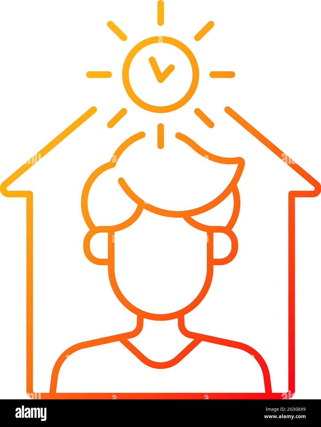 Avoid being out during day gradient linear vector icon Stock Vector ...