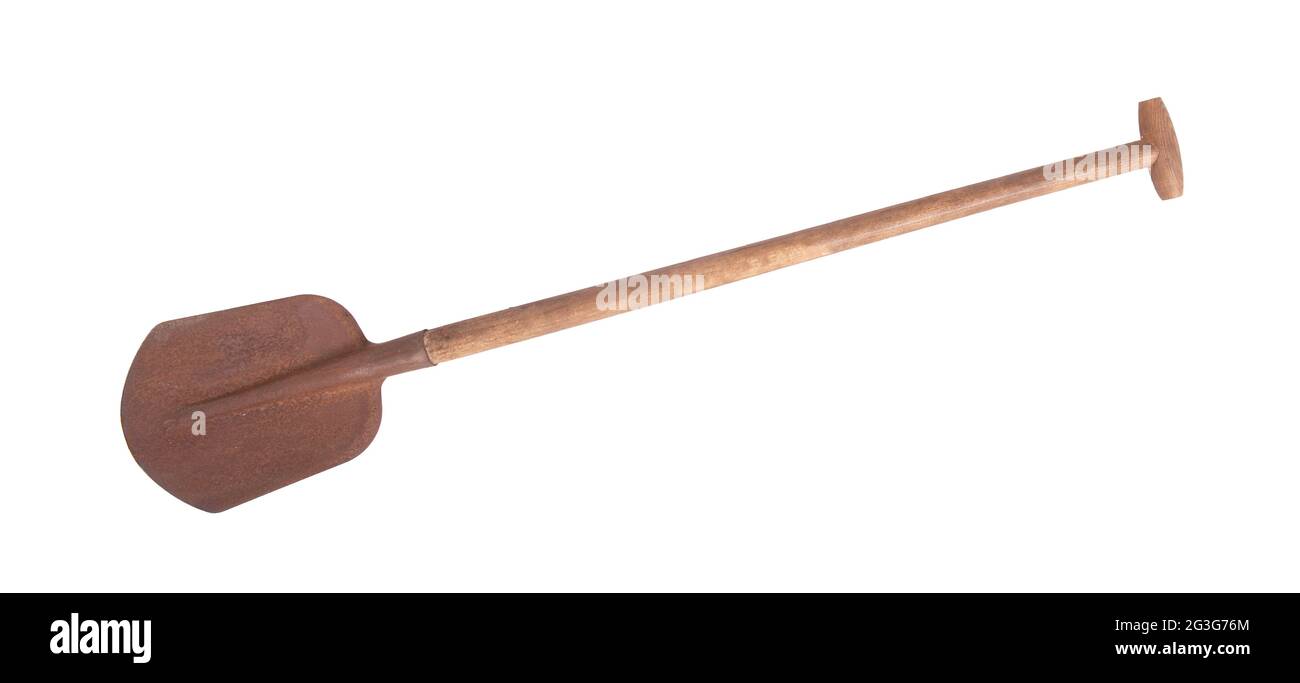 Old rusty shovel isolated Stock Photo - Alamy