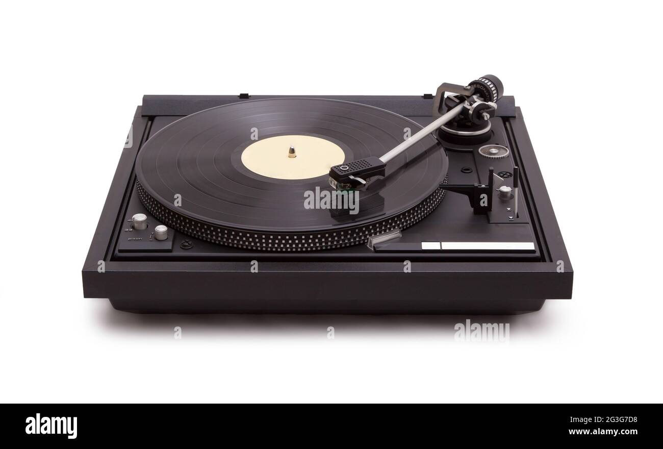 Green record player Cut Out Stock Images & Pictures - Alamy