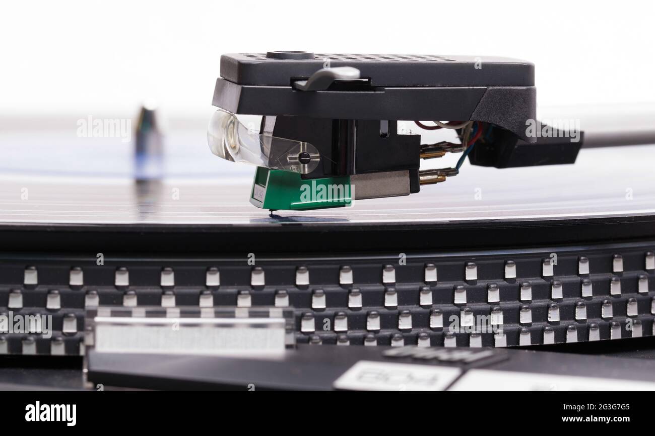 Details of an old pick-up player Stock Photo - Alamy