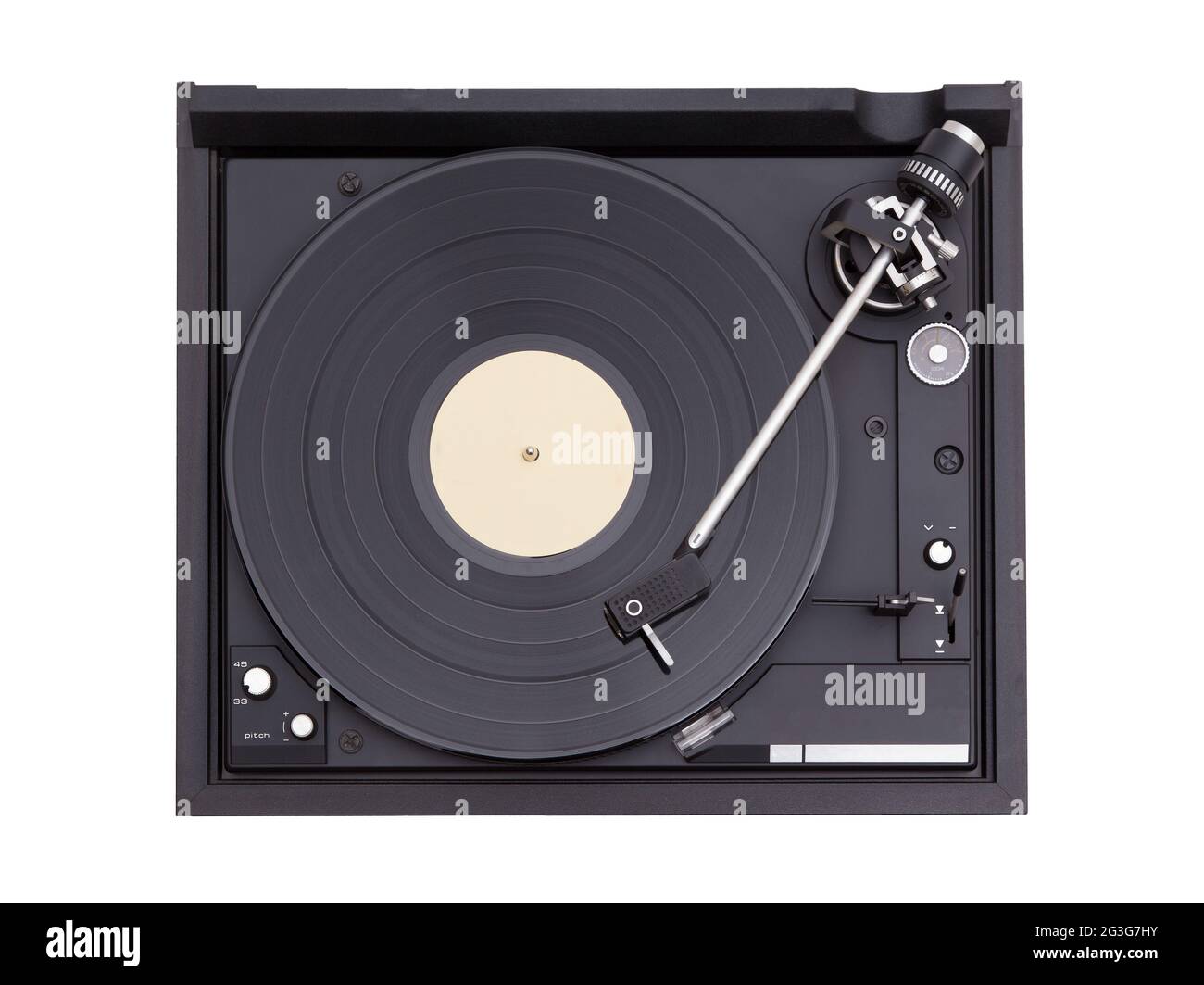 Vintage record player spinning Cut Out Stock Images & Pictures - Alamy