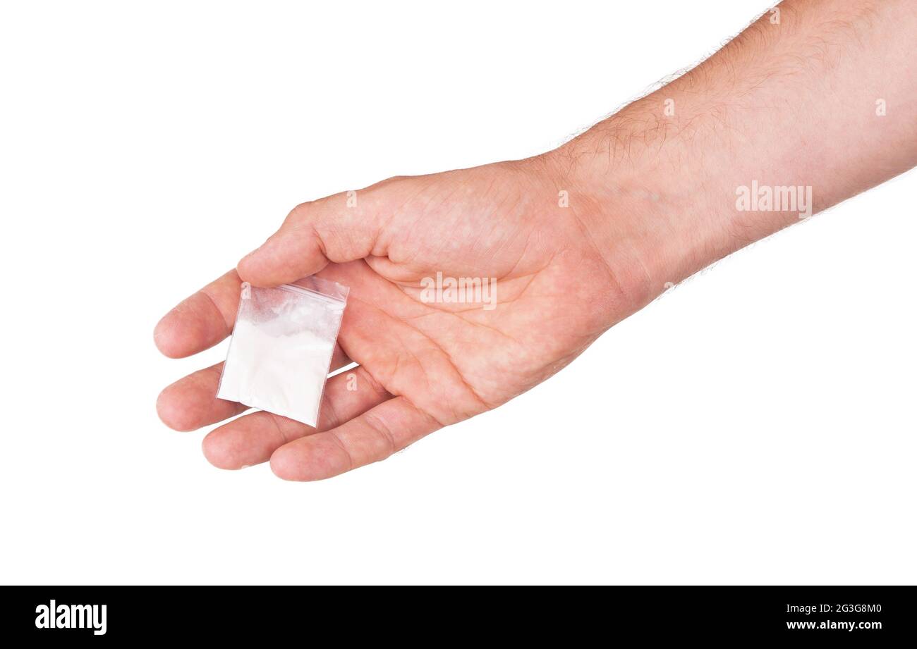 Giving drugs in a plastic bag Stock Photo - Alamy