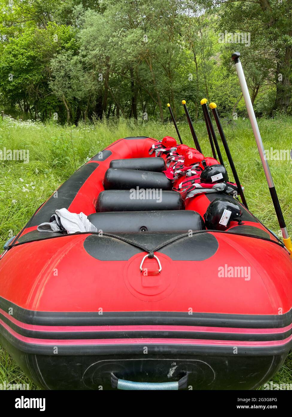 White water rafting equipment. Summer holidays concept. Visit Albania ...