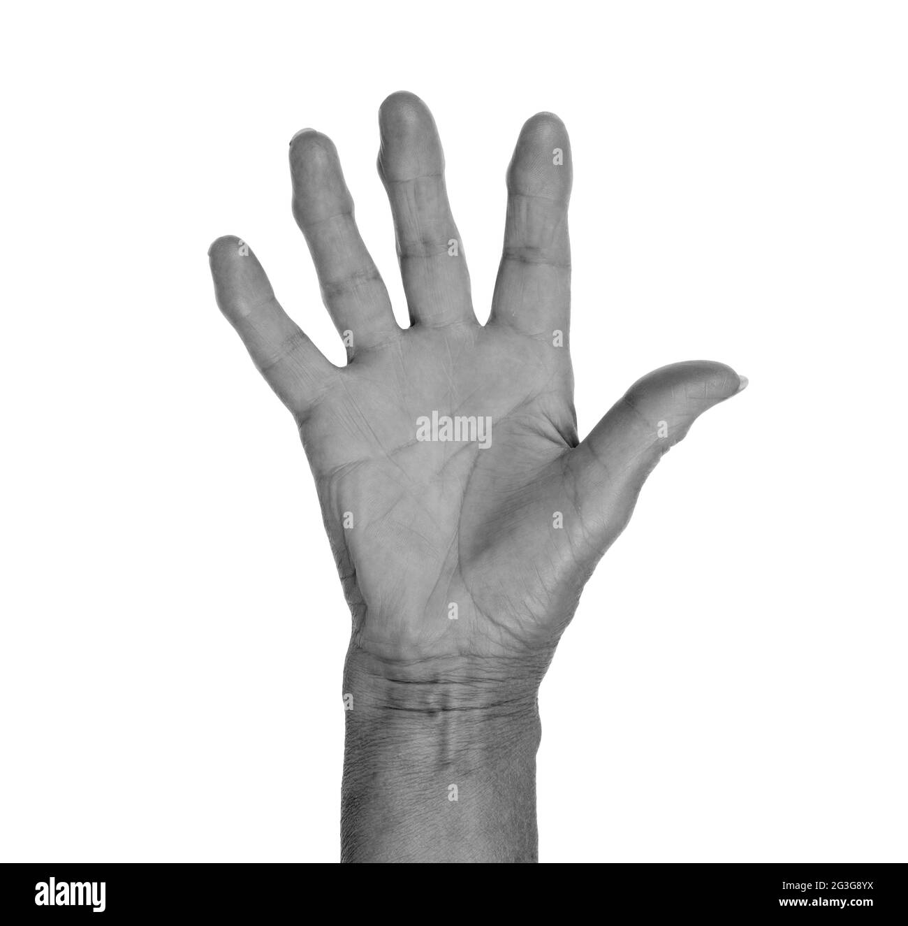 Hand symbol, saying five, saying hello or saying stop Stock Photo - Alamy