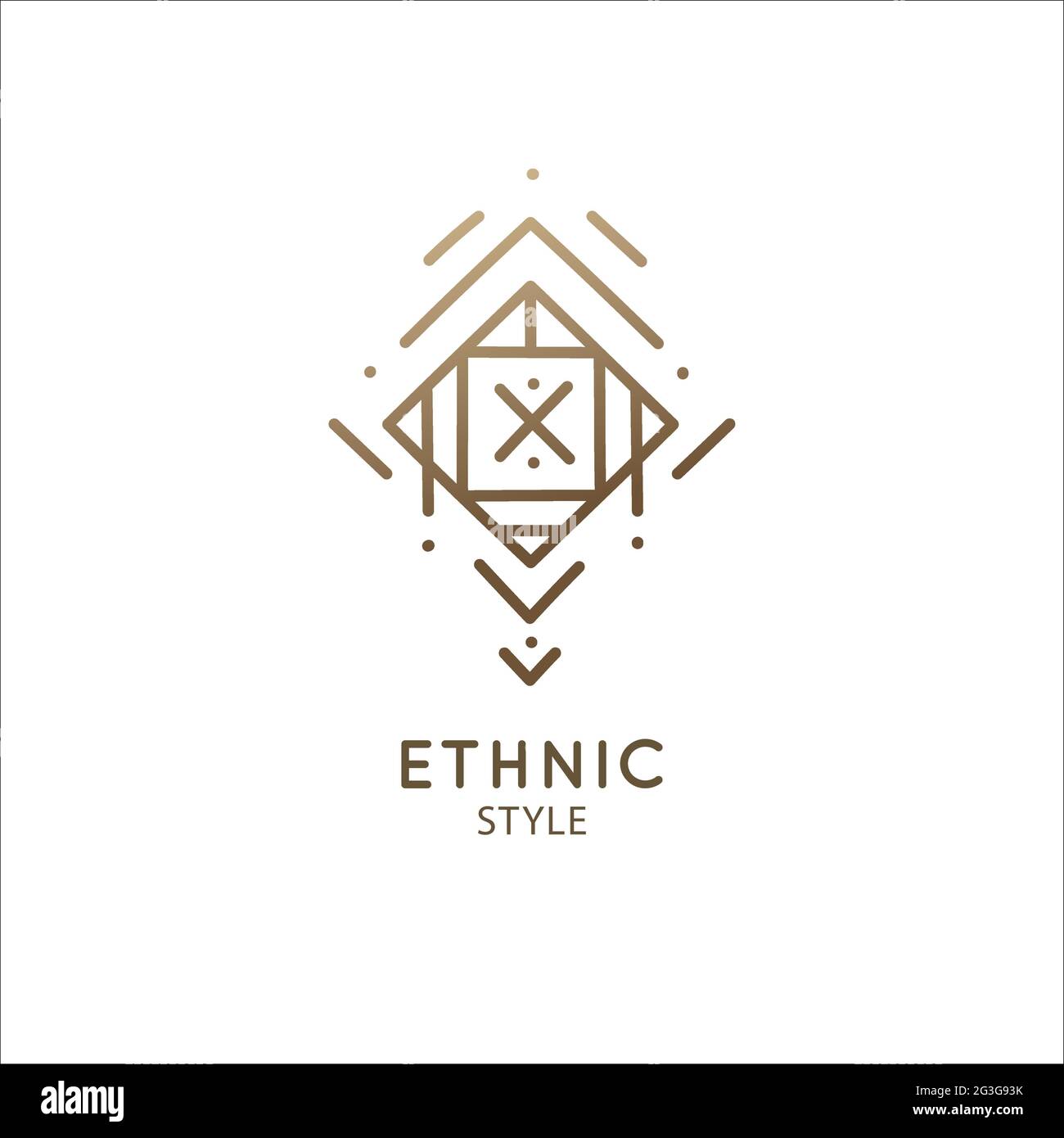 Vector logo of geometric elements template. Squire sacred symbol ...