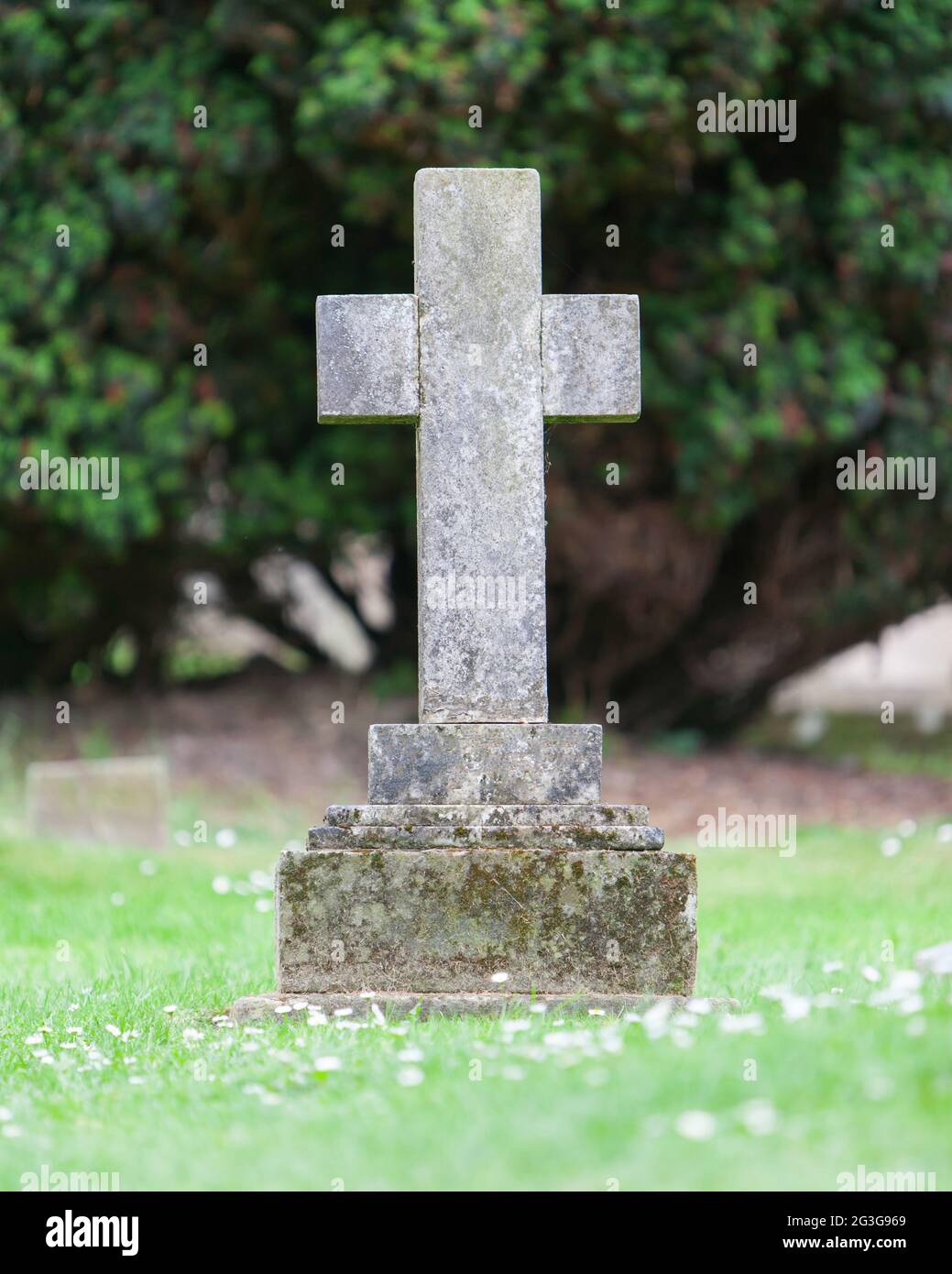 Old granite blank headstone in hi-res stock photography and images - Alamy