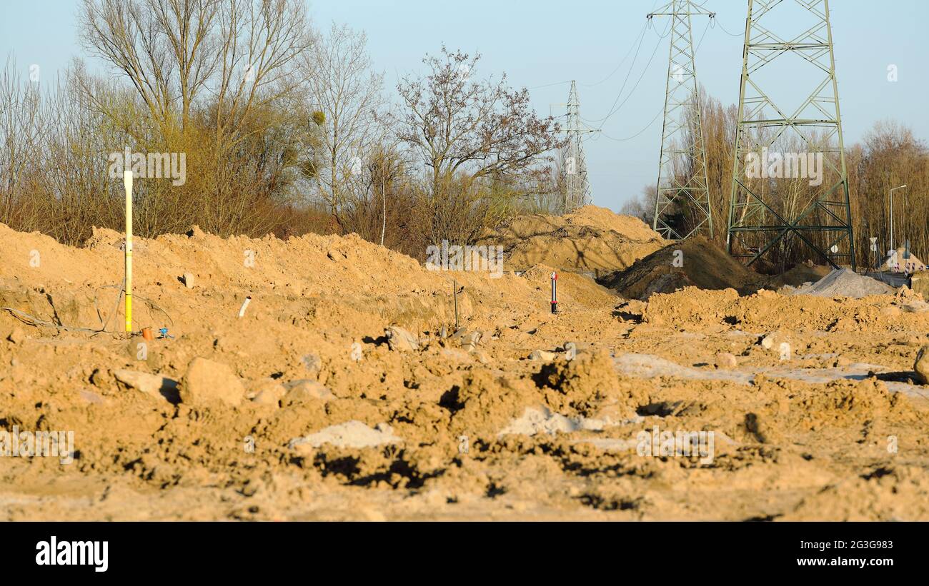 Construction of a road that is part of the city ring road Stock Photo ...