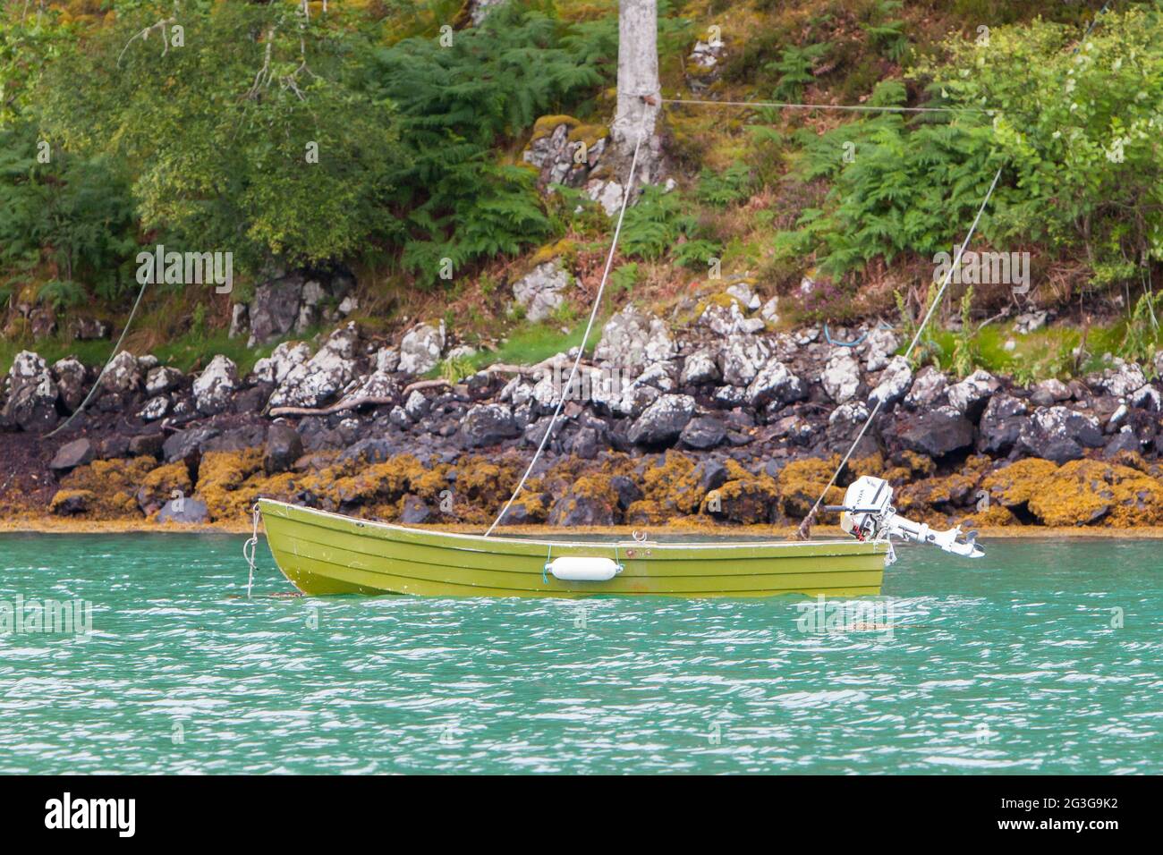 Small rowboat on a lake Stock Photo - Alamy