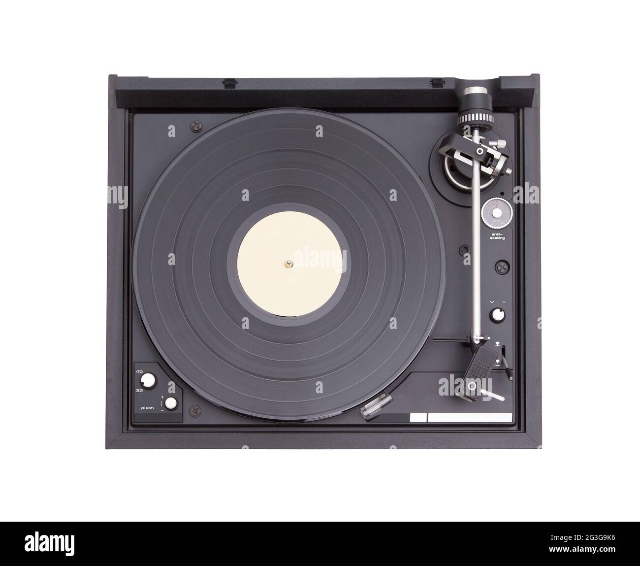 Vintage record player spinning Cut Out Stock Images & Pictures - Alamy
