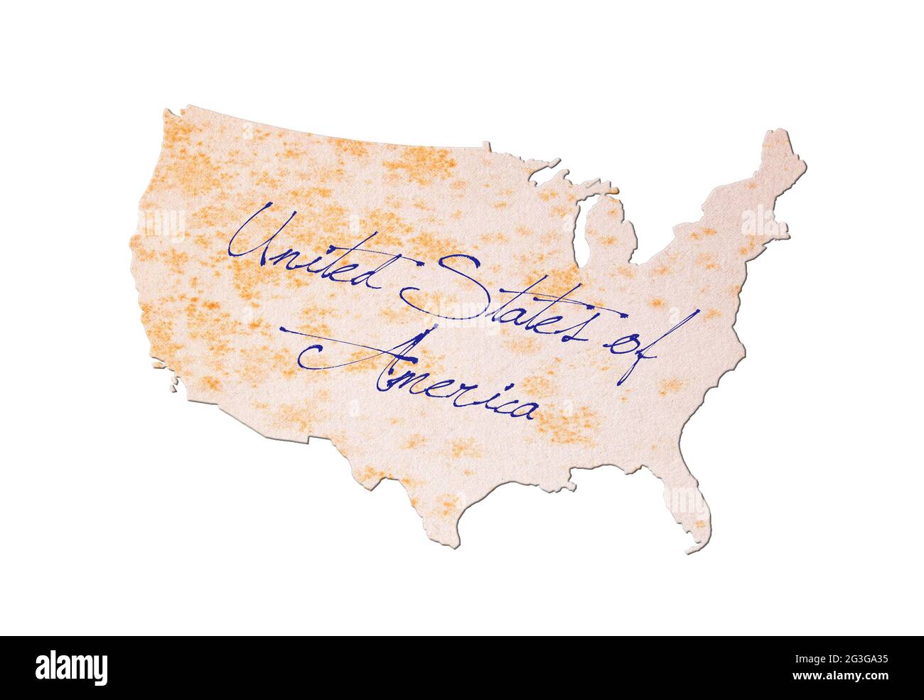 USA - Old paper with handwriting Stock Photo - Alamy