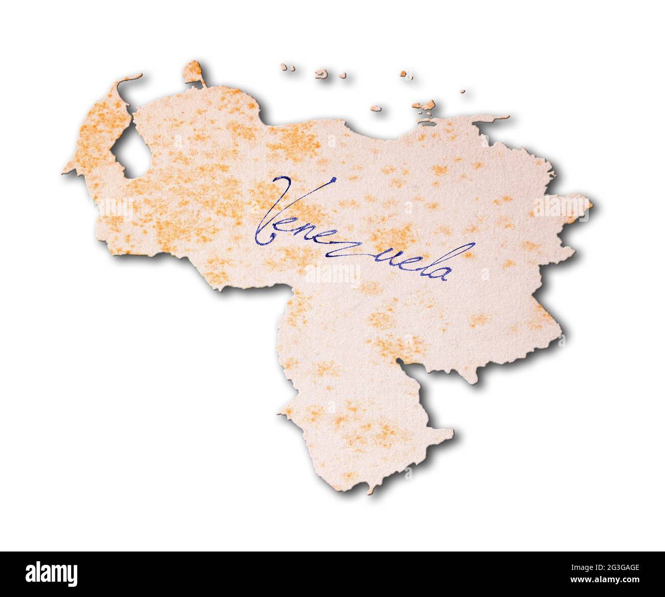 Old paper with handwriting - Venezuela Stock Photo - Alamy