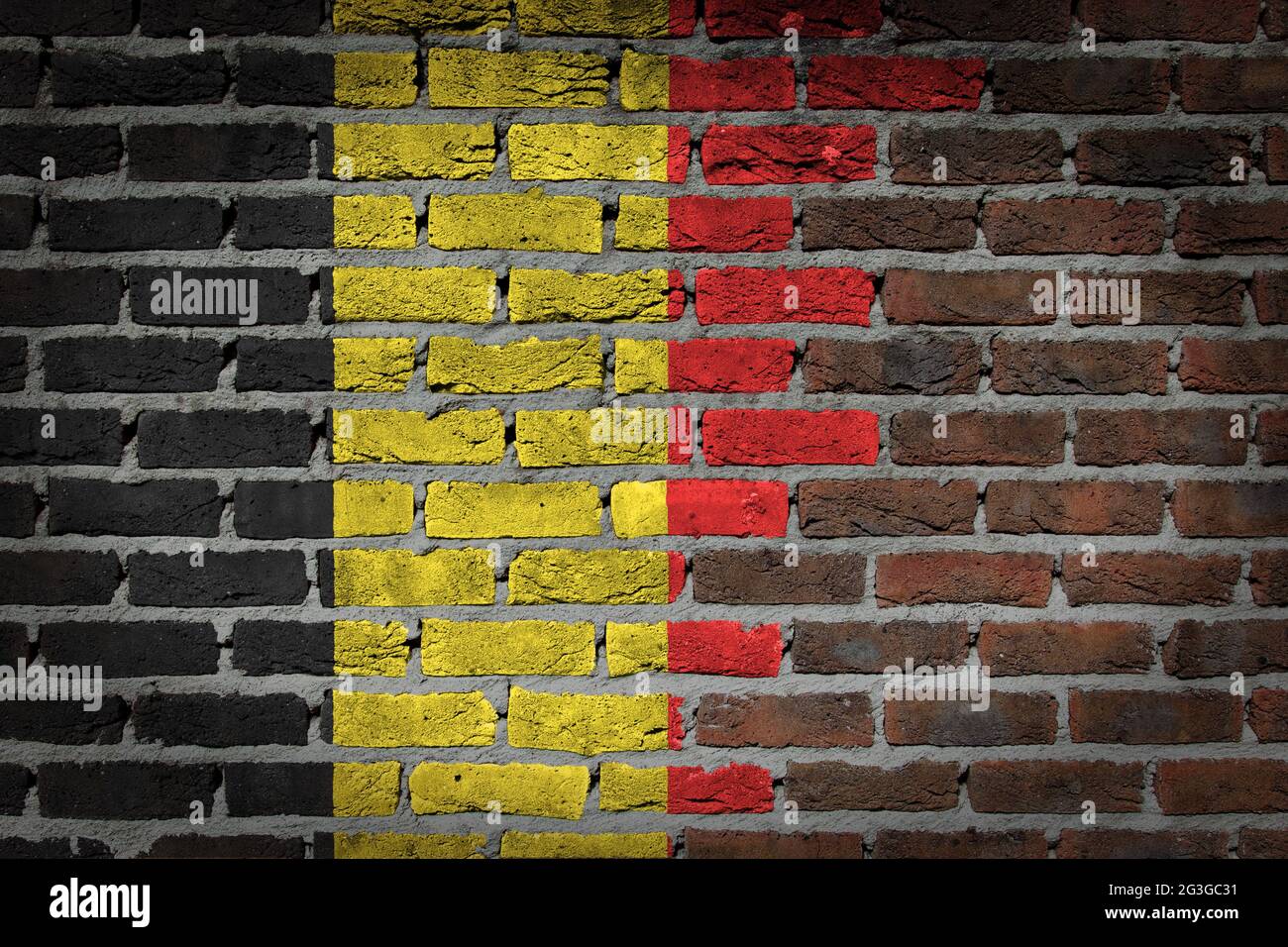 Dark brick wall - Belgium Stock Photo - Alamy