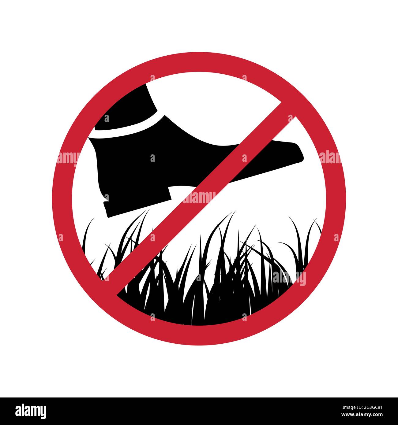 Please stay off the lawn, Prohibited keep off the green grass or ...