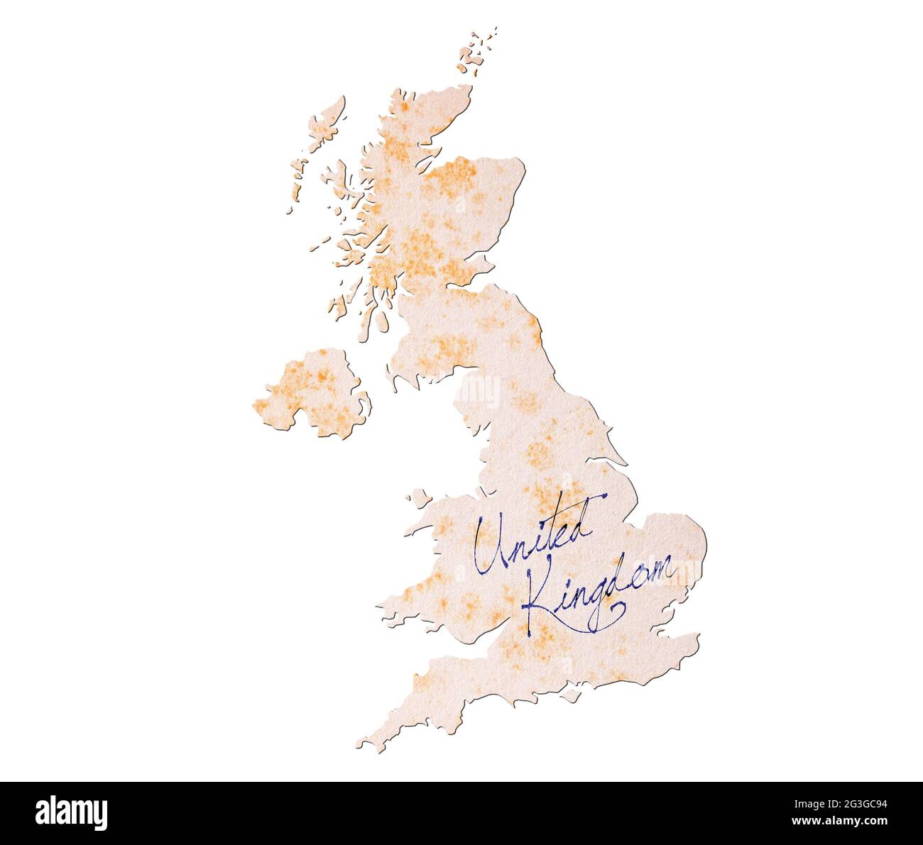 United Kingdom - Old paper with handwriting Stock Photo - Alamy
