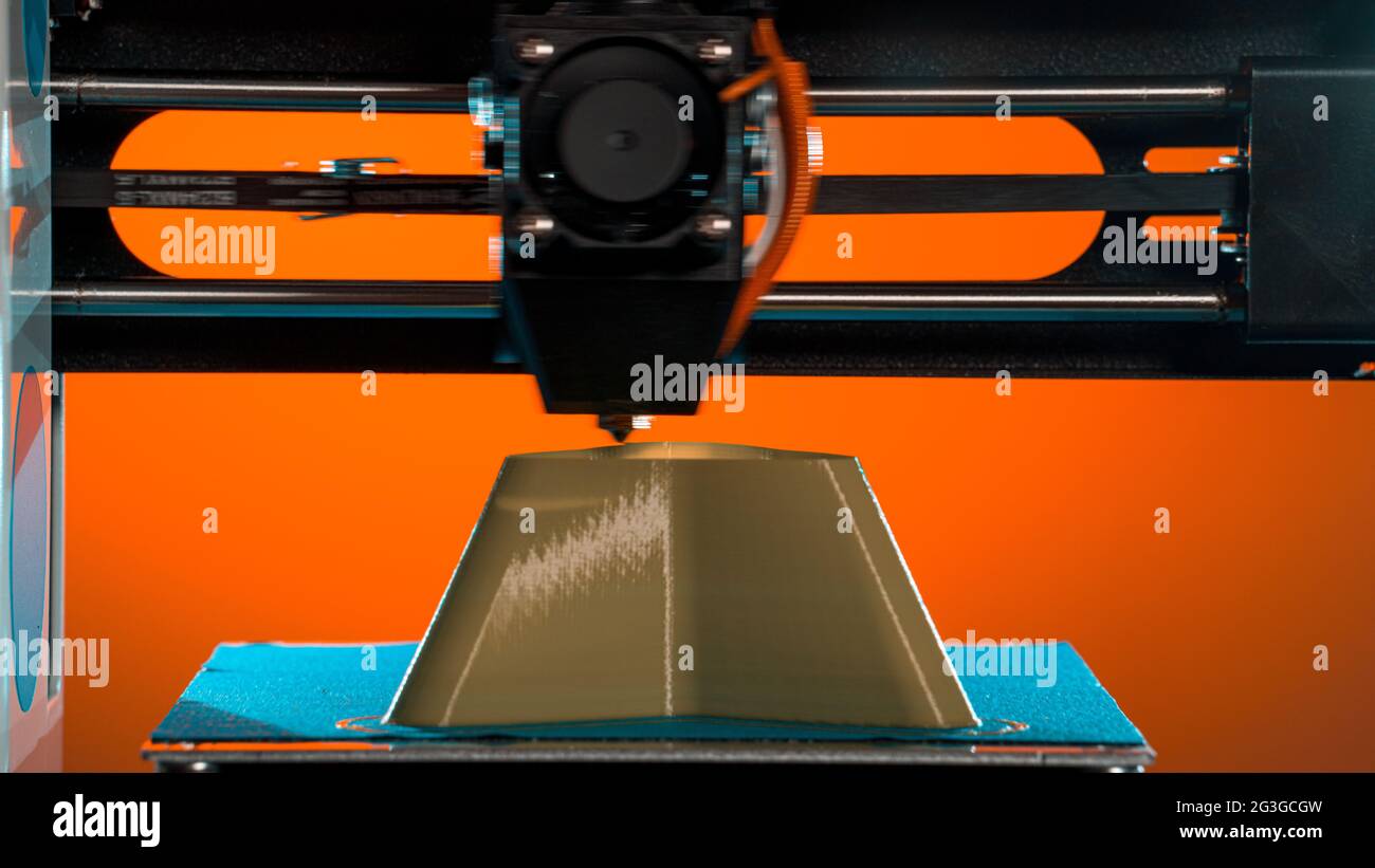 3D printer at work with printer 3D model High quality photo Stock Photo ...