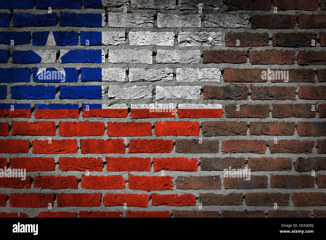 Dark brick wall - Chile Stock Photo - Alamy