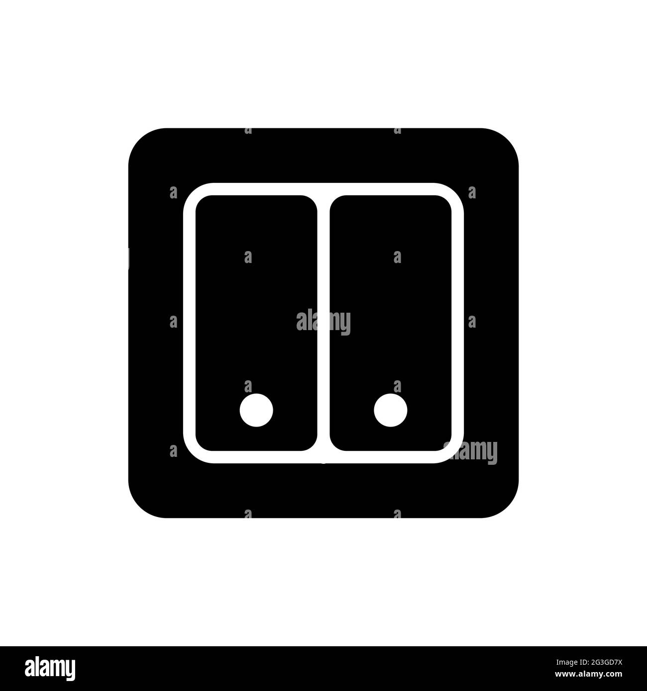 Two push buttons Black and White Stock Photos & Images - Alamy