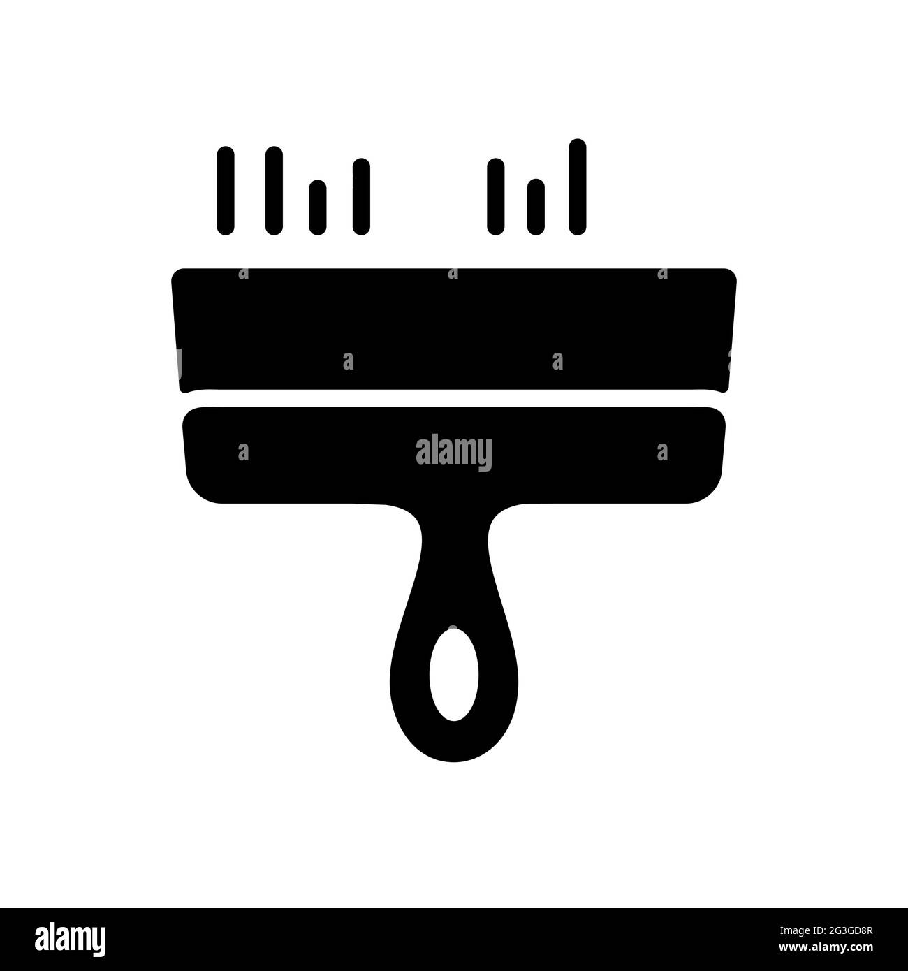 Putty knife tool vector glyph icon. Construction, repair and building ...