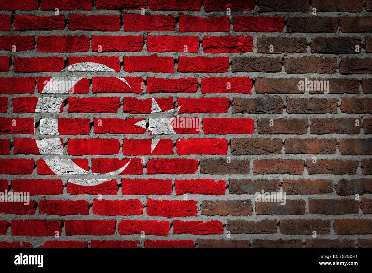 Dark brick wall - Turkey Stock Photo - Alamy