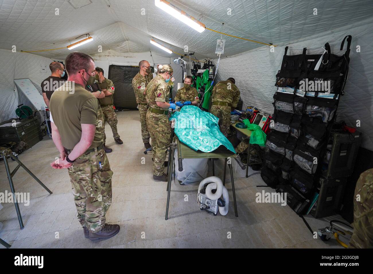 Medical staff from the military services during a test of the Army ...