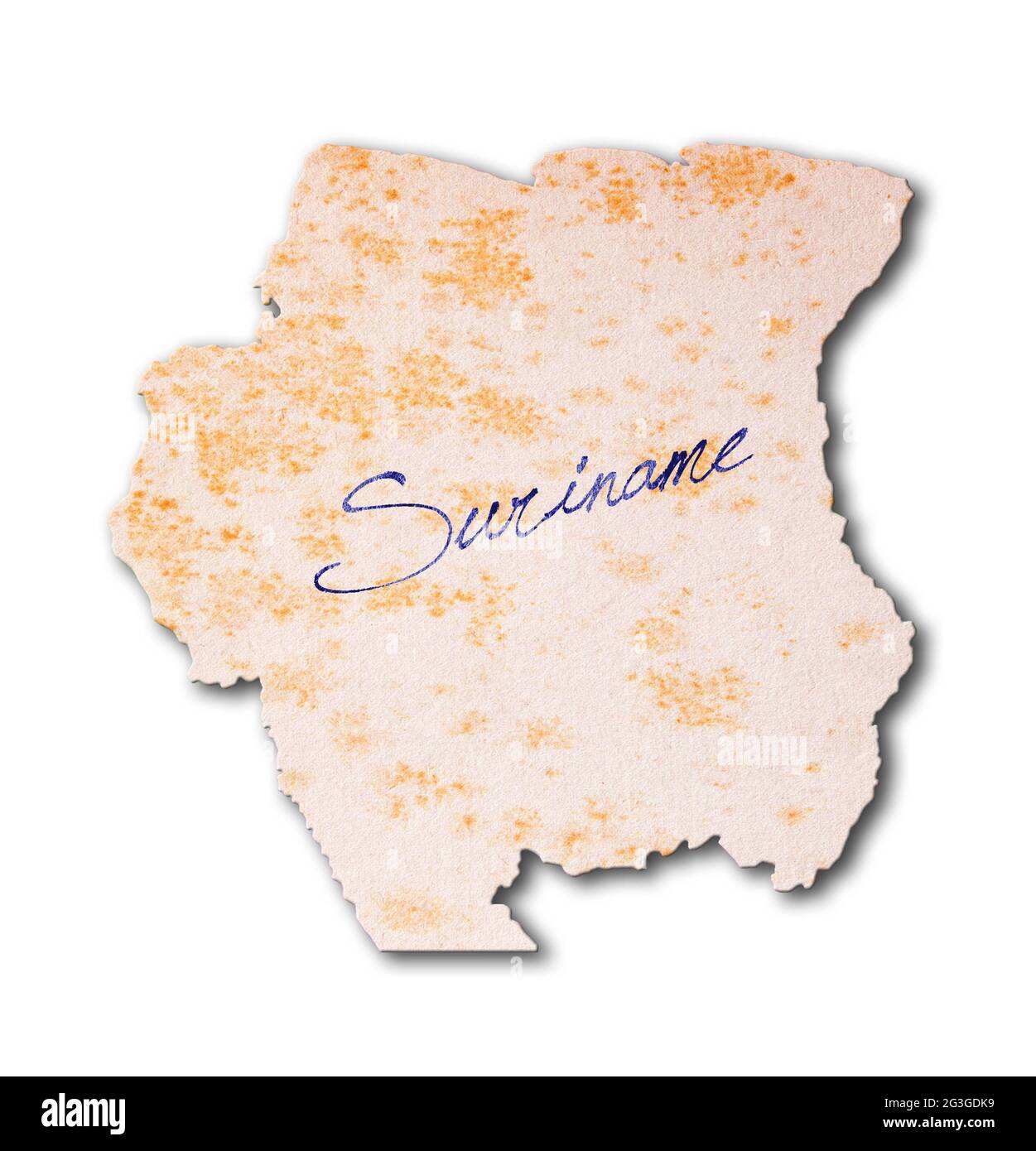 Vintage suriname map hi-res stock photography and images - Alamy