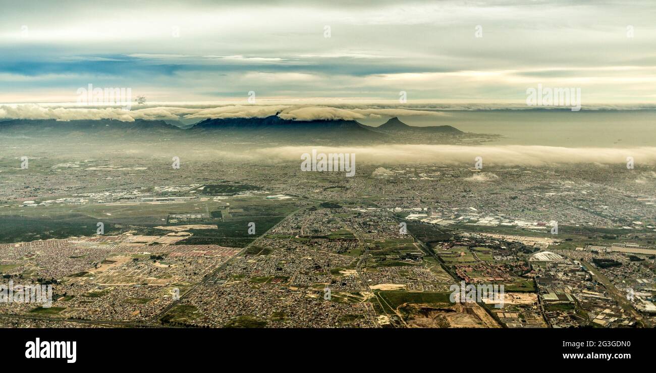Aerial view of the beautiful city of Cape Town Stock Photo - Alamy
