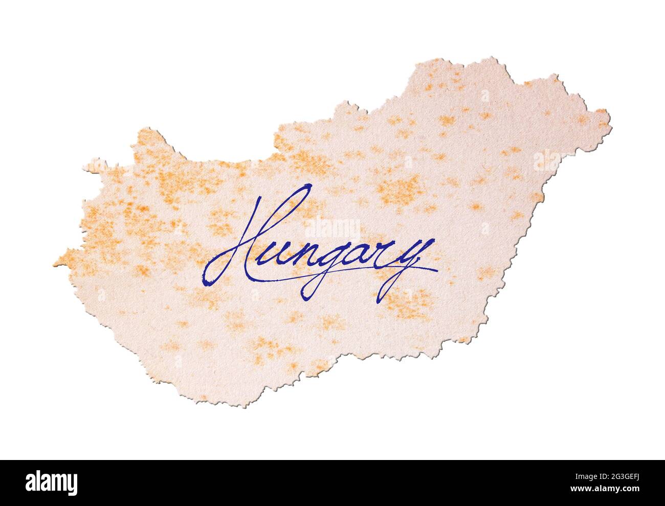 Hungary - Old paper with handwriting Stock Photo - Alamy