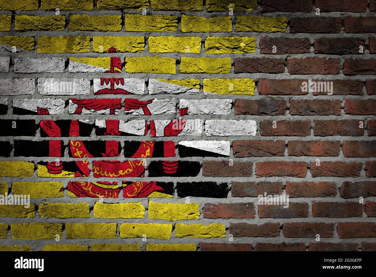 Dark brick wall - Brunei Stock Photo - Alamy