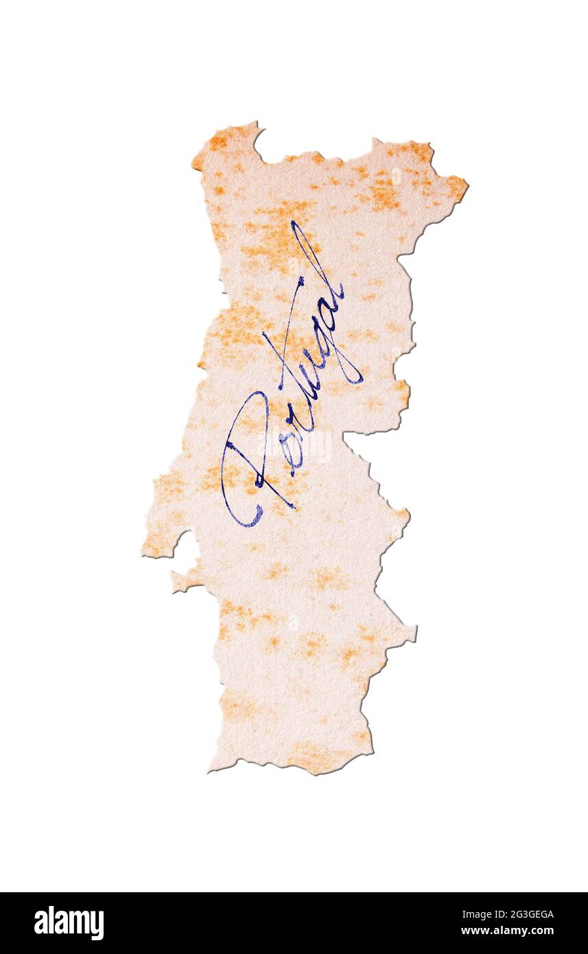 Portugal - Old paper with handwriting Stock Photo - Alamy
