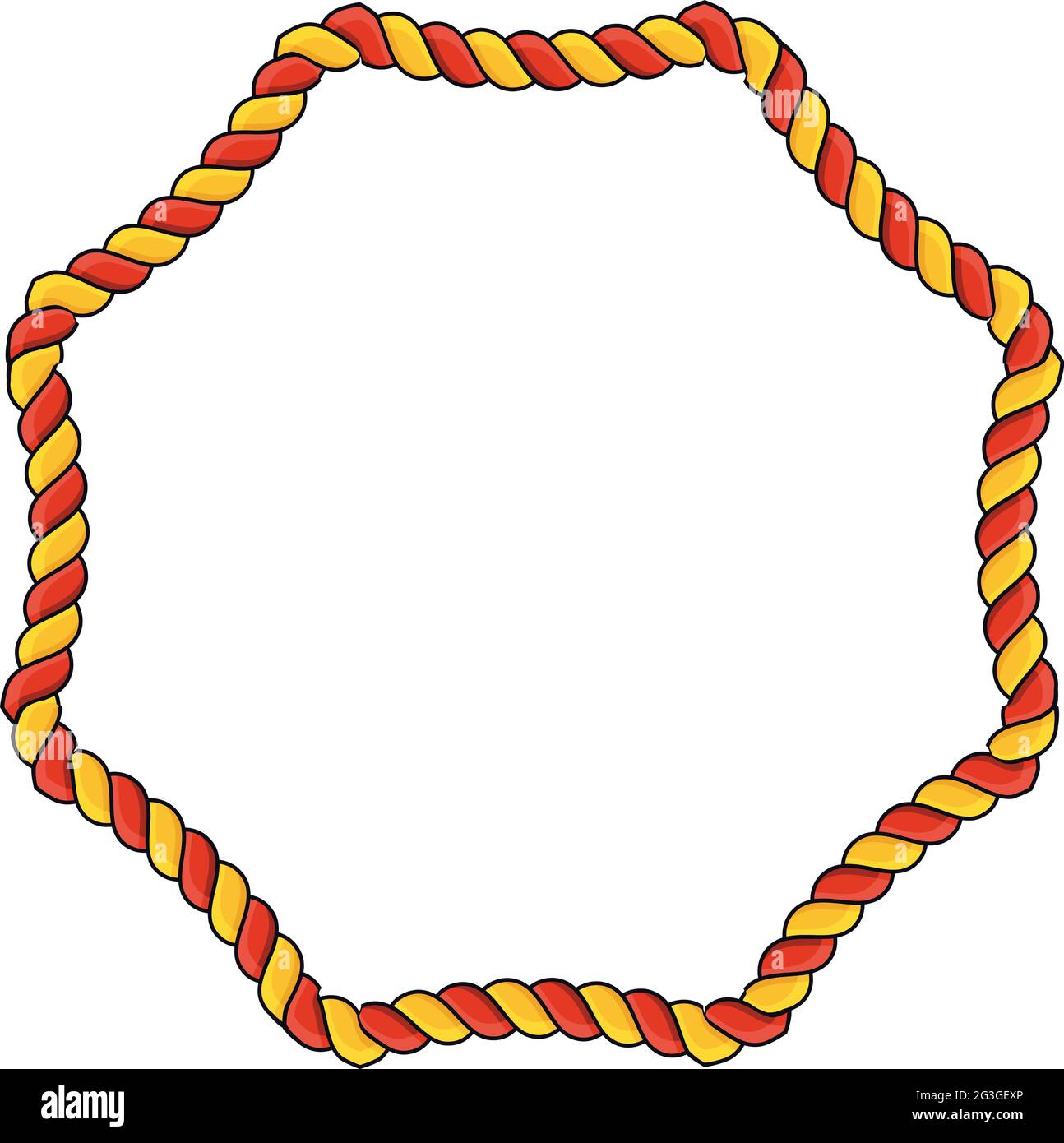 Collection of round outline decorative rope border frames Stock Vector ...