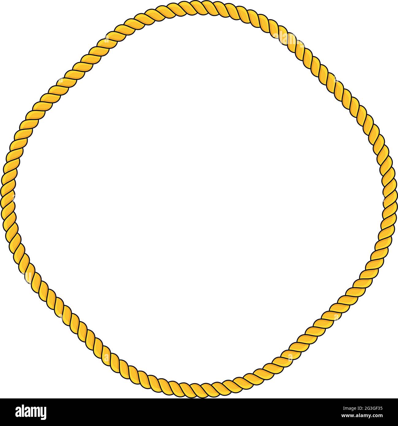 Collection of round outline decorative rope border frames Stock Vector ...