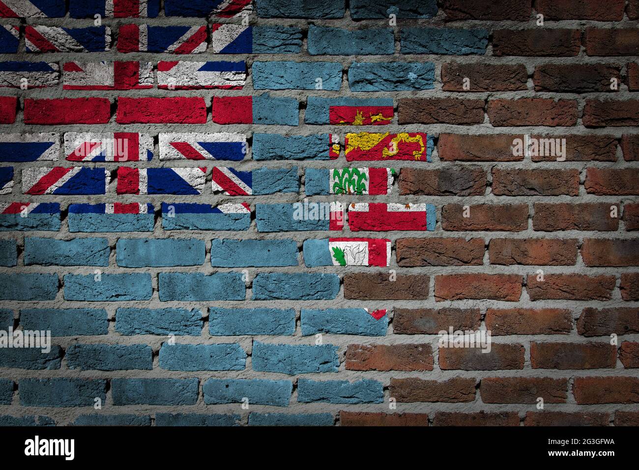 Brick wall texture with flag Stock Photo - Alamy
