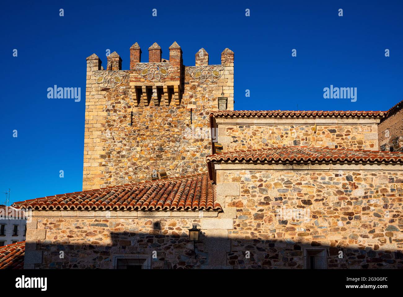 Bujaco Tower, Torre de Bujaco in Caceres Main Square, Extremadura ...