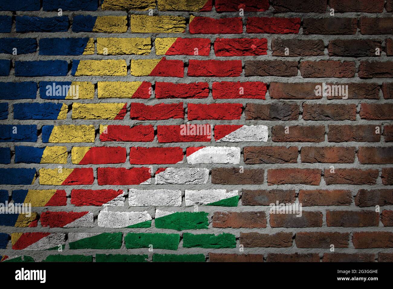 Brick wall texture with flag Stock Photo - Alamy