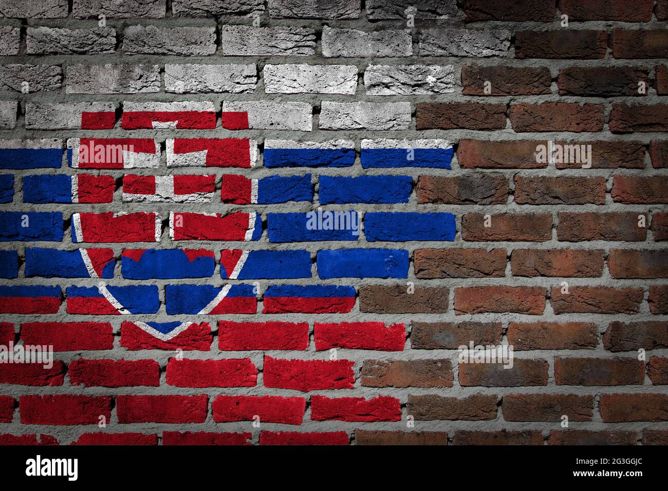 Brick wall texture with flag Stock Photo - Alamy