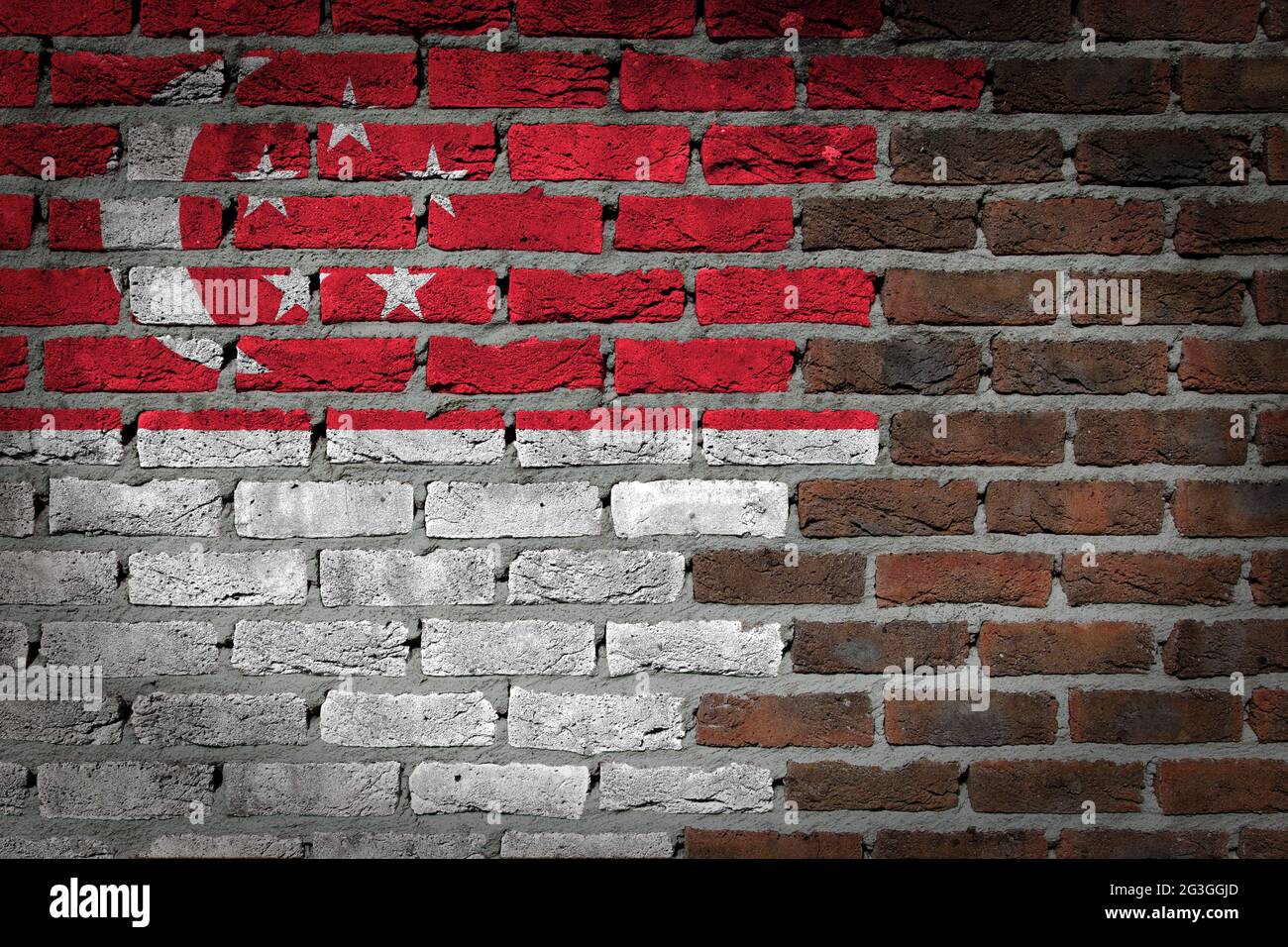 Brick wall texture with flag Stock Photo - Alamy