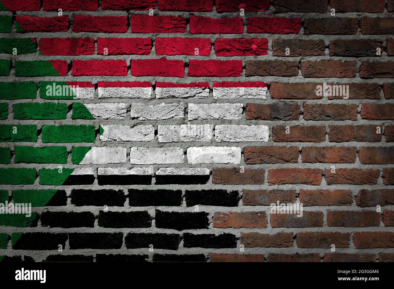 Brick wall texture with flag Stock Photo - Alamy