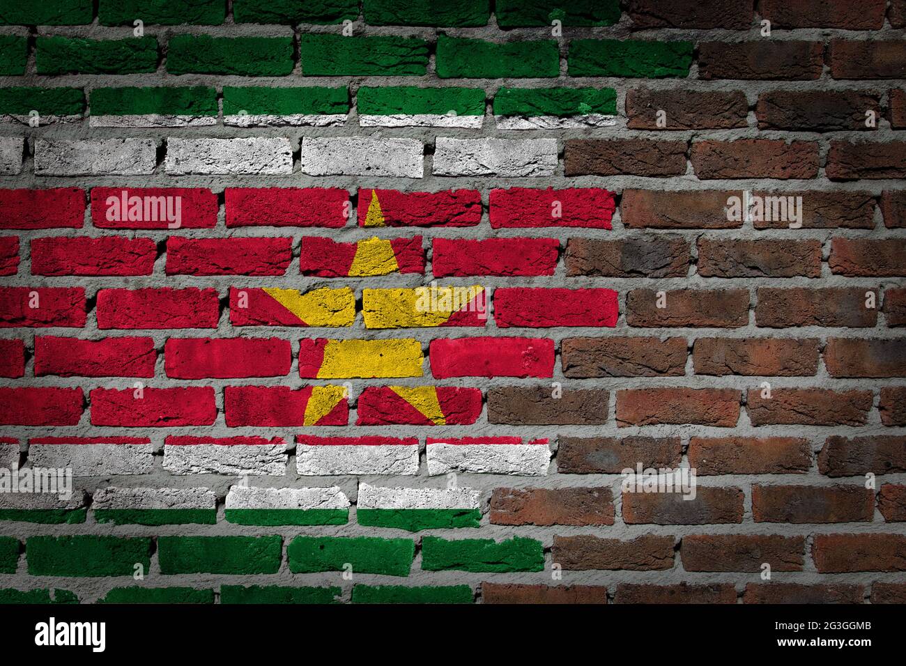 Brick wall texture with flag Stock Photo - Alamy