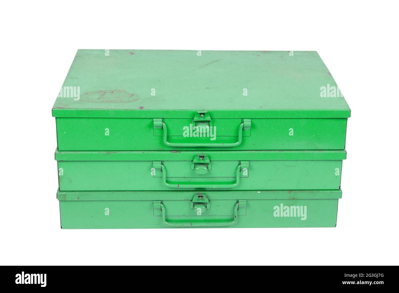 Old metal box isolated Stock Photo - Alamy