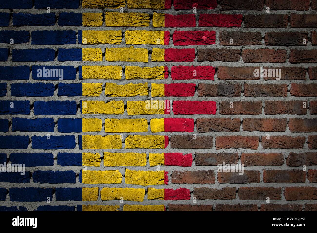 Brick wall texture with flag Stock Photo - Alamy