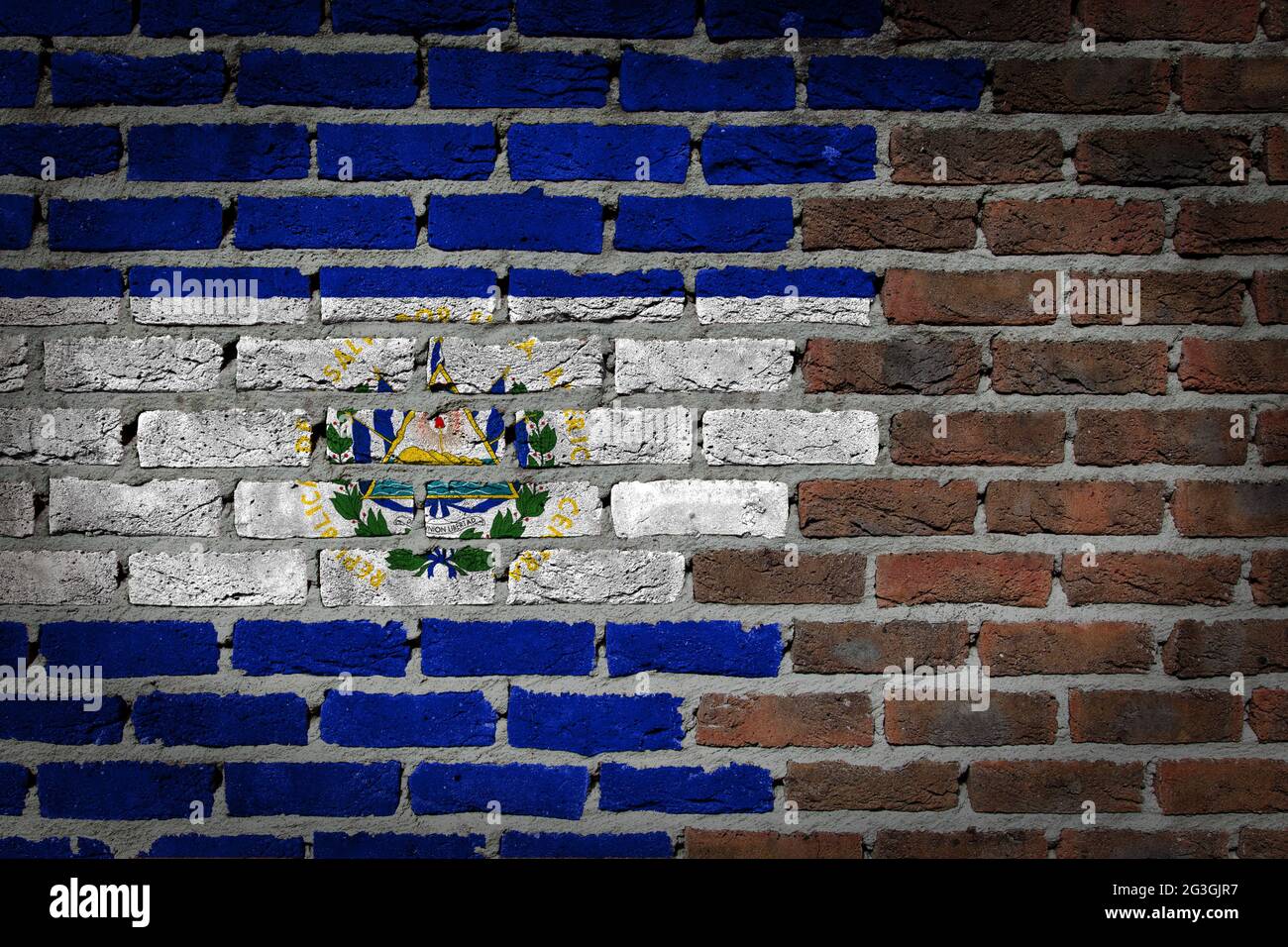 Brick wall texture with flag Stock Photo - Alamy