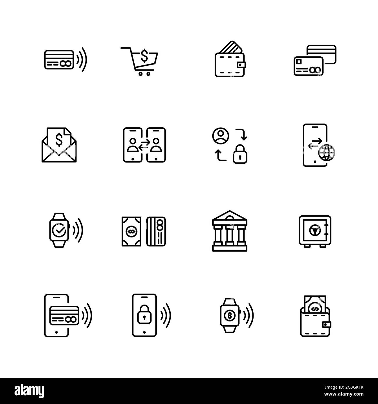 Nfc payment app icons Cut Out Stock Images & Pictures - Alamy