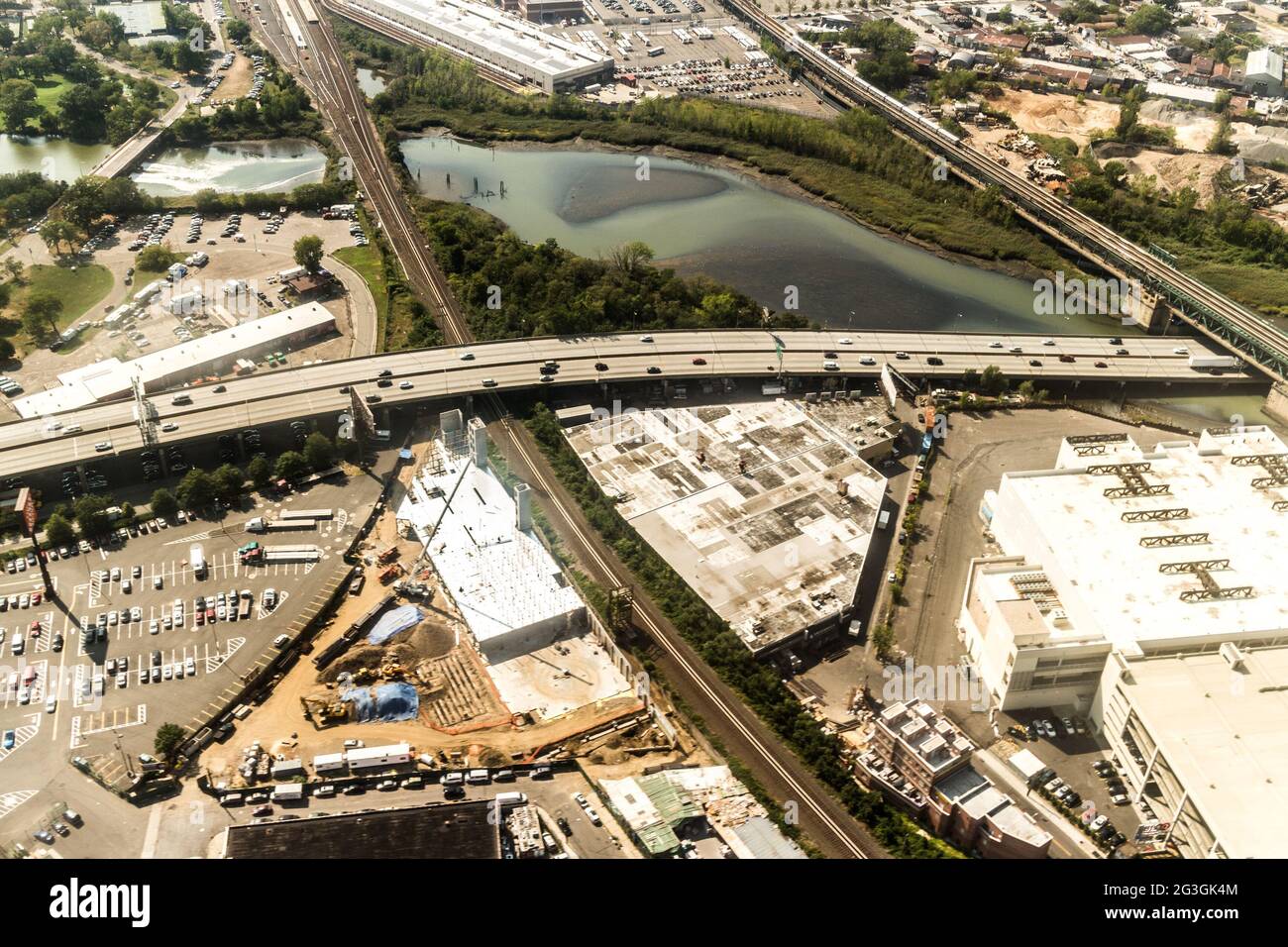 Aerial view of Queens Borough, New York Stock Photo - Alamy