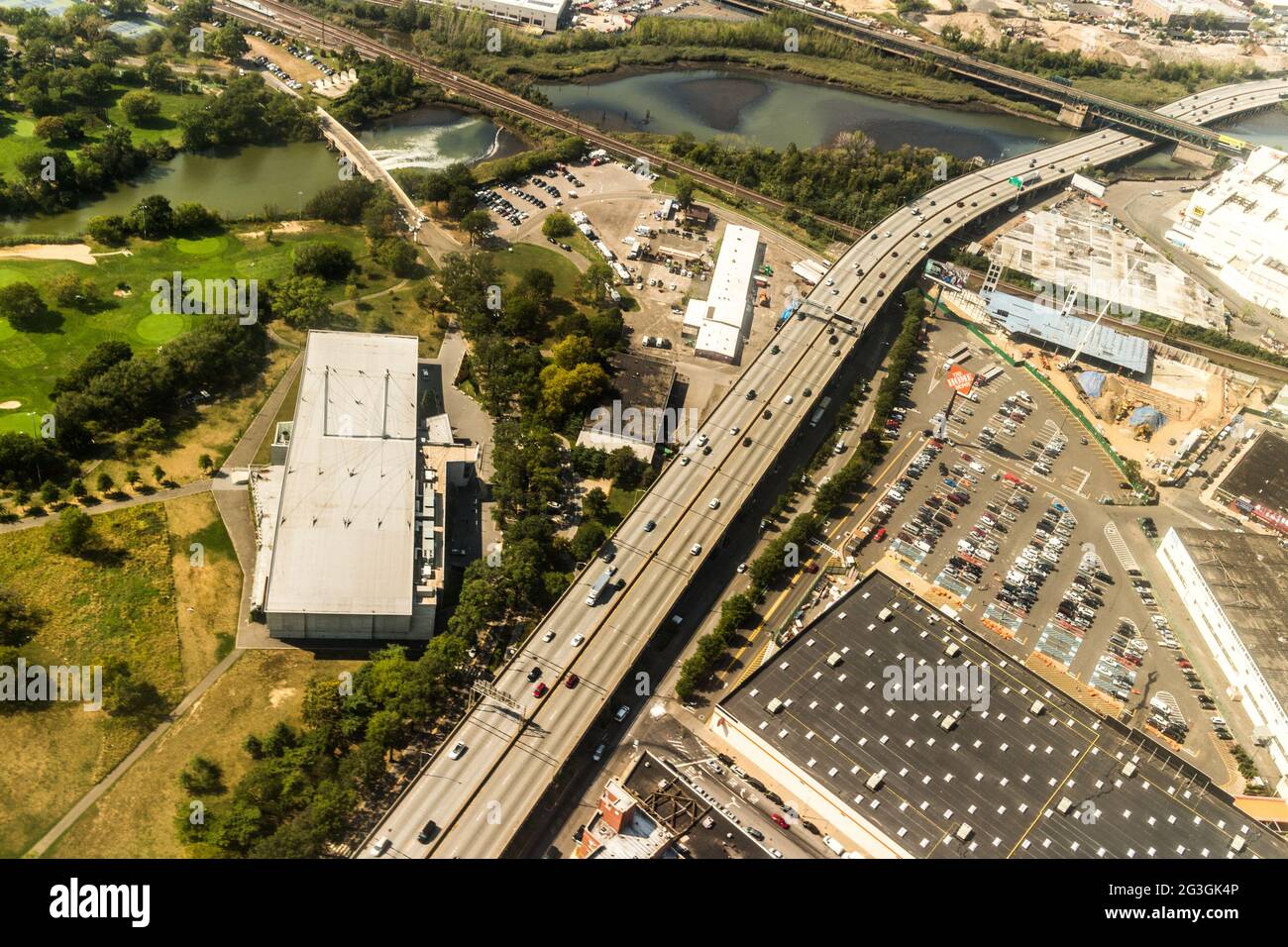 Aerial view of Queens Borough, New York Stock Photo - Alamy