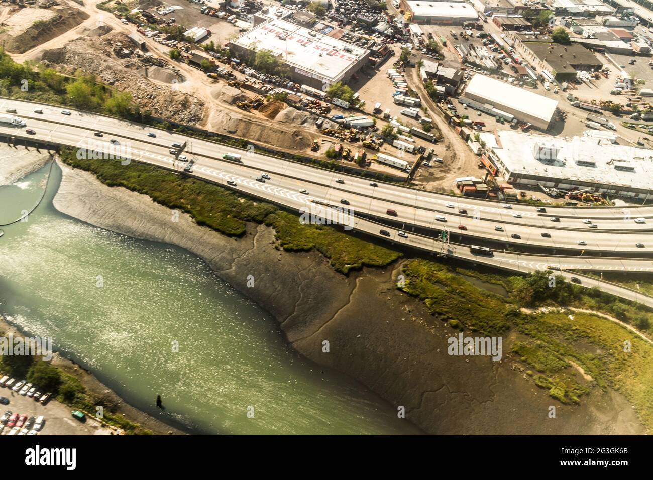 Aerial view of Queens Borough, New York Stock Photo - Alamy