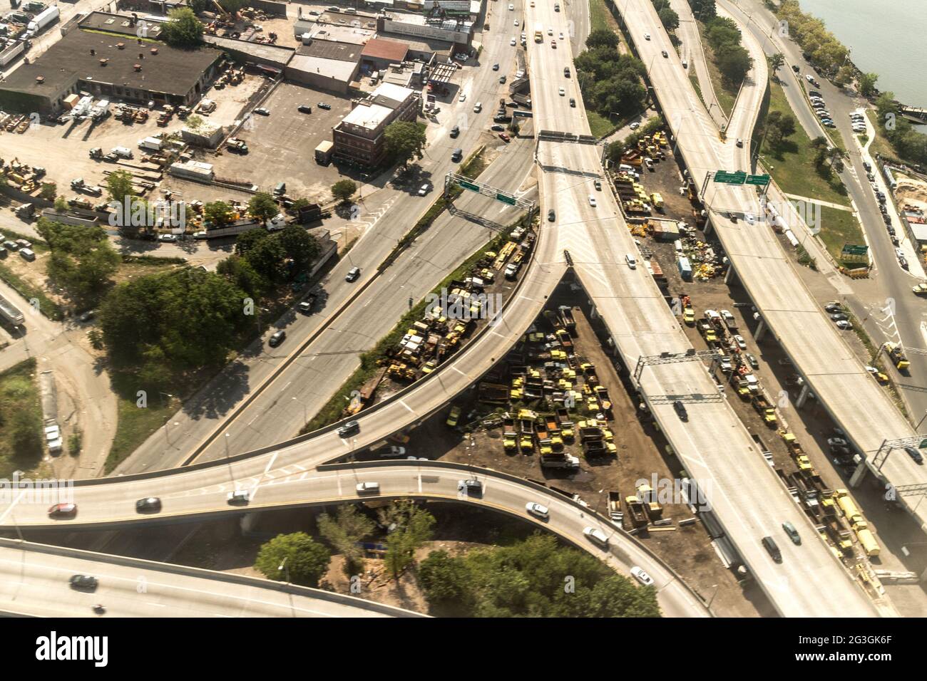 Aerial view of Queens Borough, New York Stock Photo - Alamy